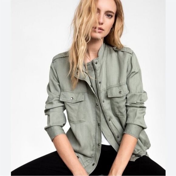 Rails | Jackets & Coats | Rails Collins Linen Blend Military Snap ...